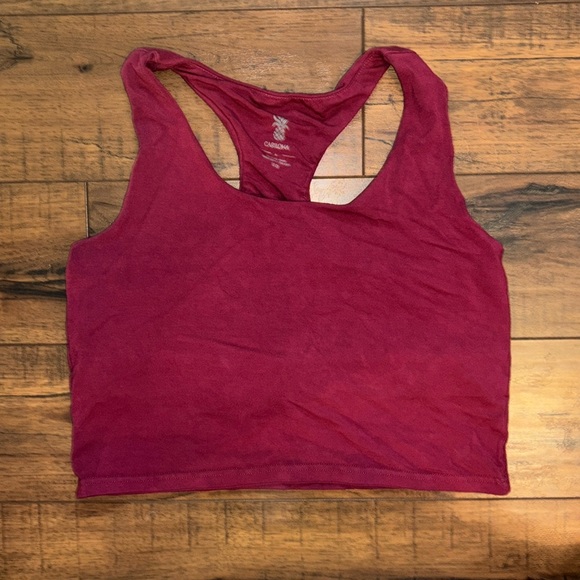 Cariloha | Tops | Burgundy Cariloha Bamboo Long Line Bra Top Cropped ...